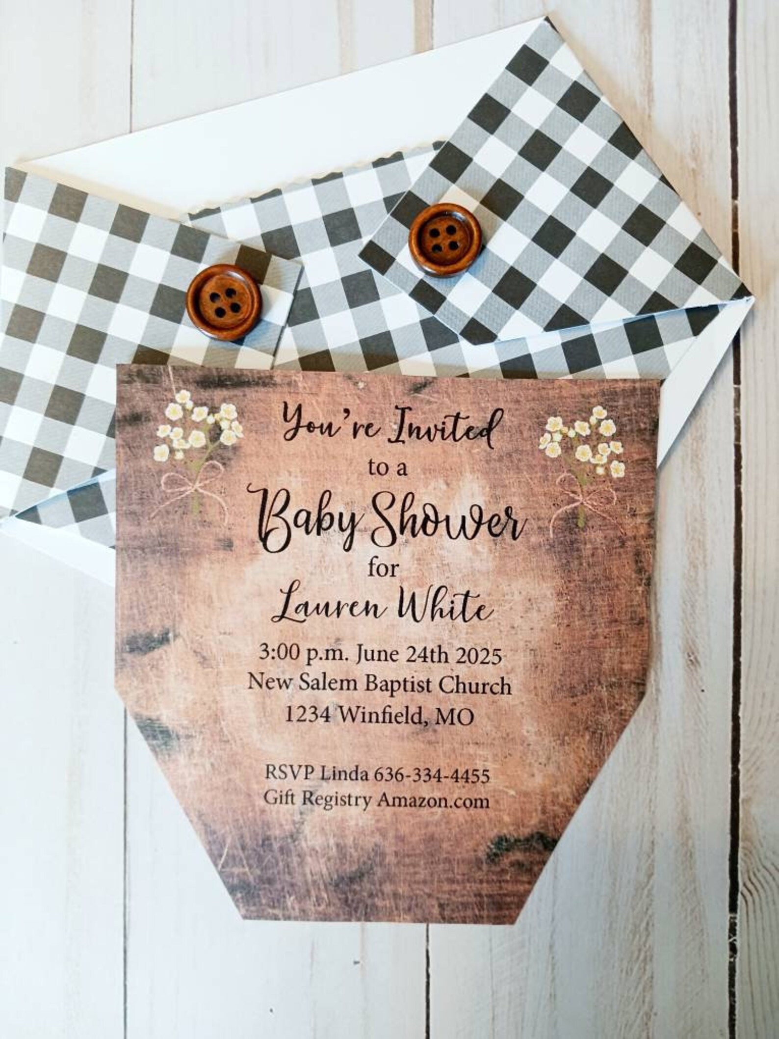 Rustic Gender Reveal Invitations With Envelopes Country | Etsy