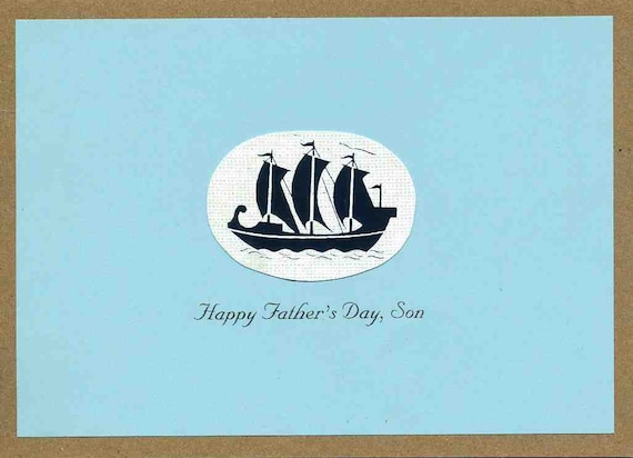 Fathers Day Card With Ship~ Father's Day Nautical Card/ Card For New ...