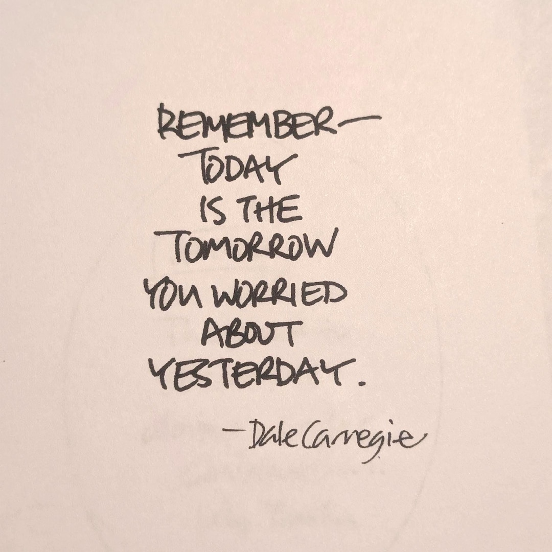 Greeting Card Remember, Today is the Tomorrow... - Etsy