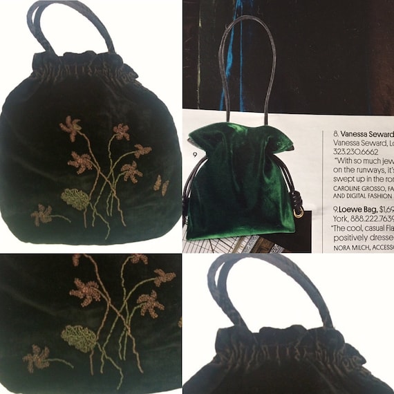 Black Silk Velvet Edwardian Purse Circa 1900's | Etsy