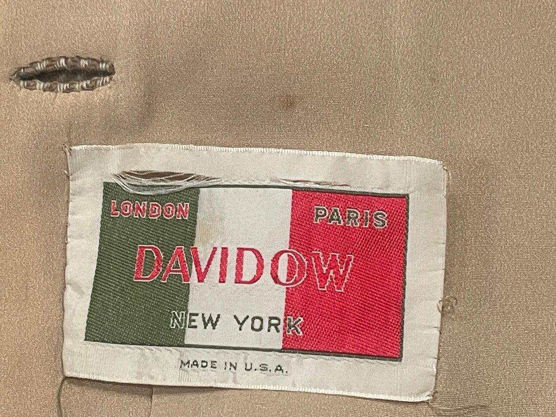 Vintage Davidow Camel and Cream Striped Wool Box Jacket - Etsy