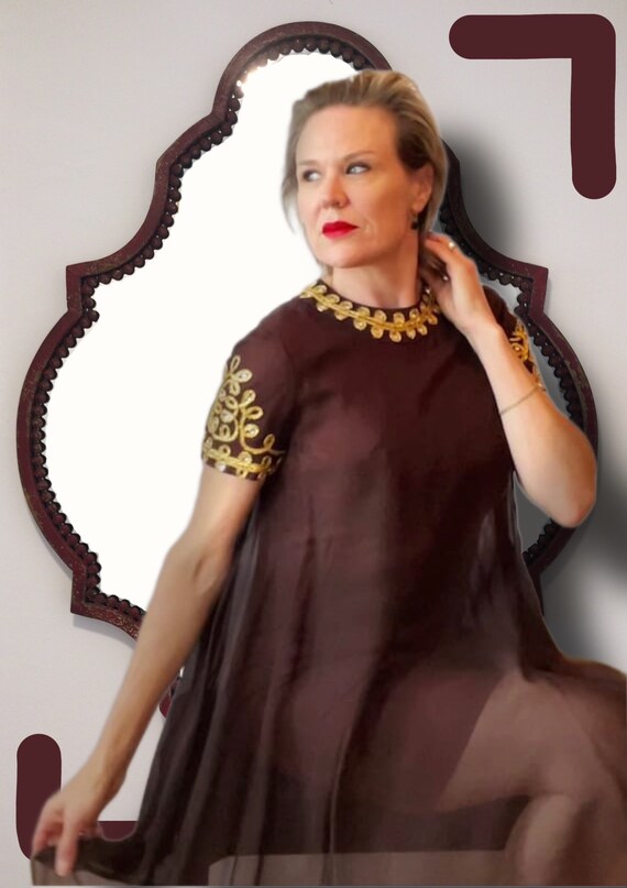 60s trapeze dress - Gem
