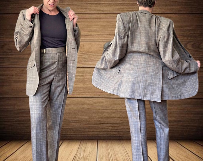 Vintage Louis Roth Glenn Plaid Suit - Etsy