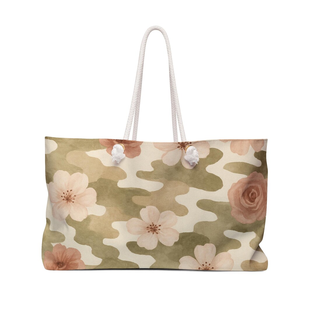 Elegant Floral Weekender Bag for Travel & Leisure - Etsy