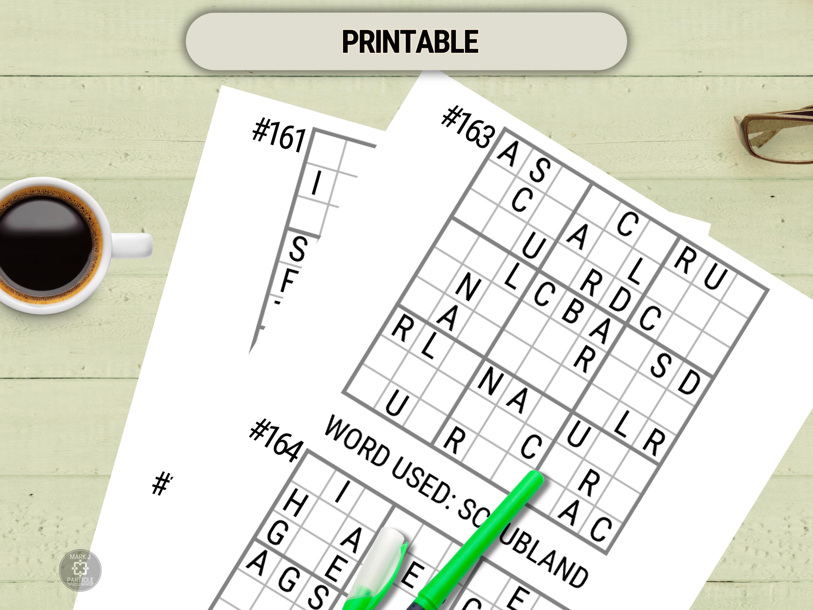 200 Large Print Wordoku Puzzles, Brain Teasers (digital PDF) - Etsy