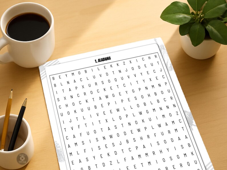 United States Word Search Printable, 101 Puzzles With Solutions for ...