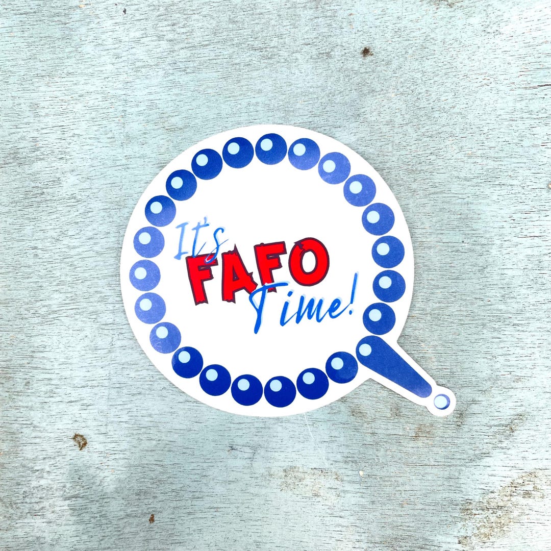 FAFO Blue Bracelet Sticker, Glossy, Large, Unique Handcrafted Die-cut ...