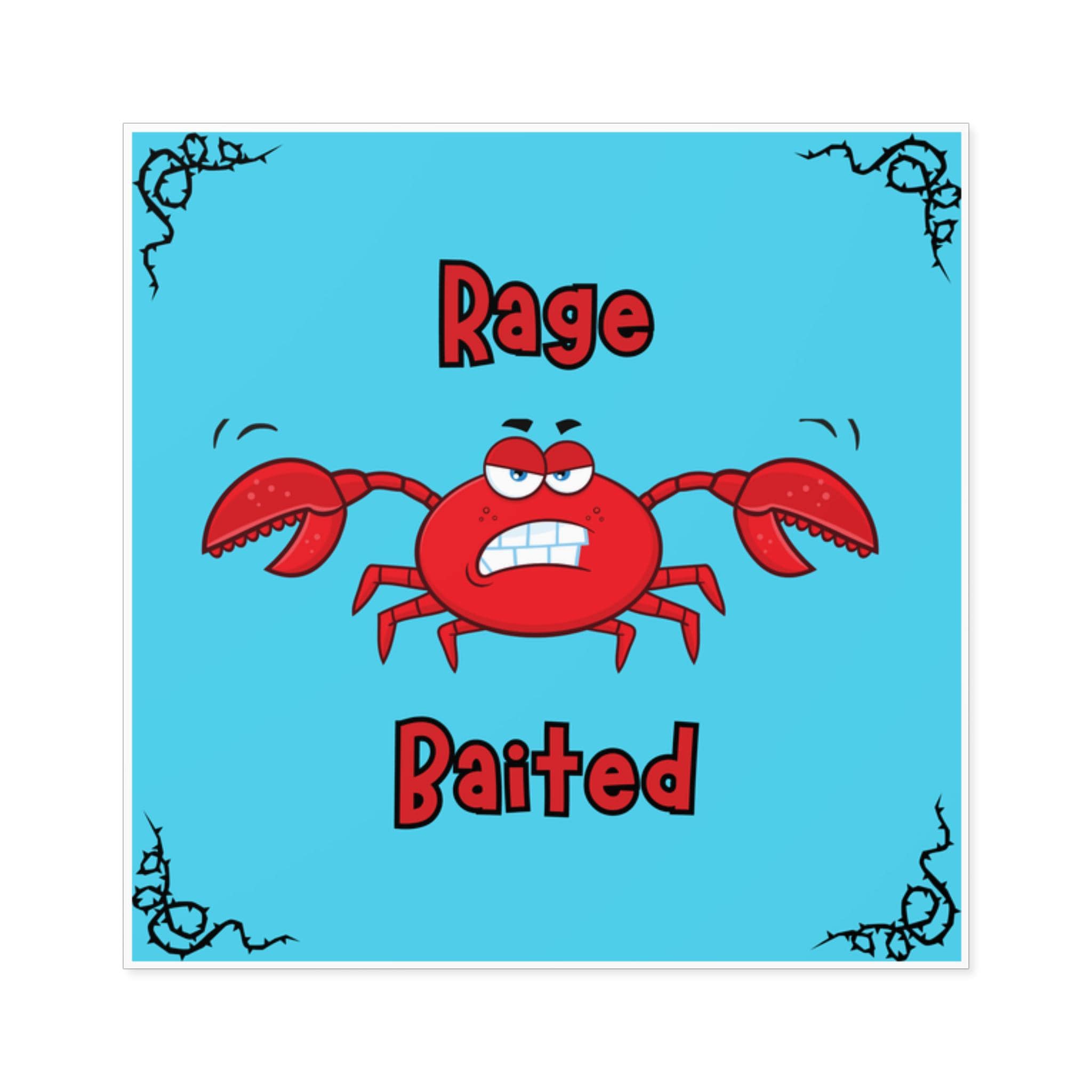 Rage Baited Crab Sticker: Funny Trolling Vinyl Decal - Etsy