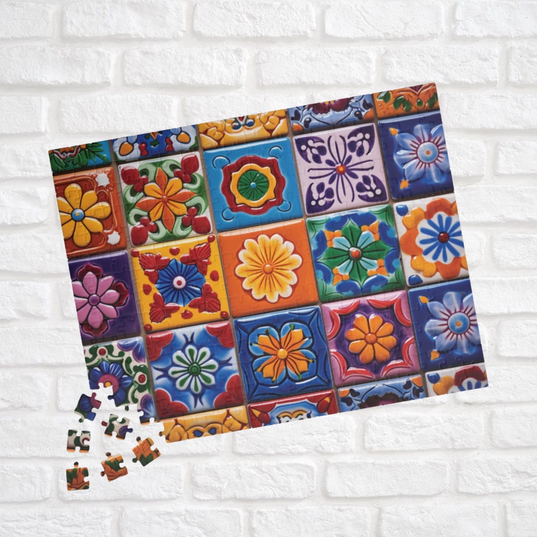 Jigsaw Puzzle Mexican Tiles, (110, 252, 520, 1014-piece), Great Gift ...