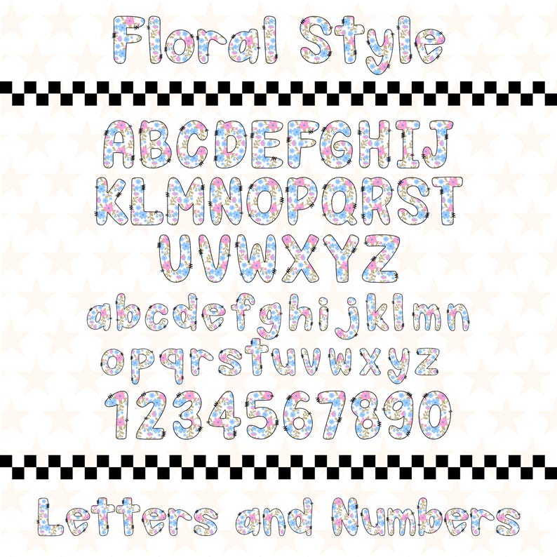 Preppy Retro Back to School Alphabet PNG Coquette Teacher Font Hand ...