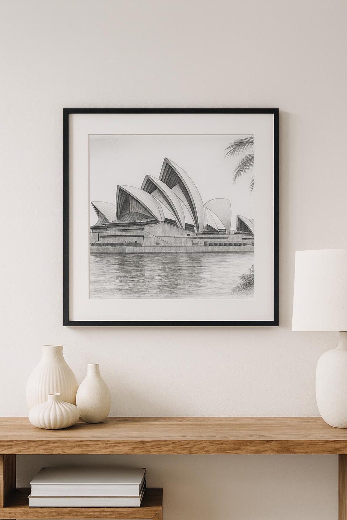 Sydney Opera House Print: Graphite Pencil Drawing, Australia Landmark ...