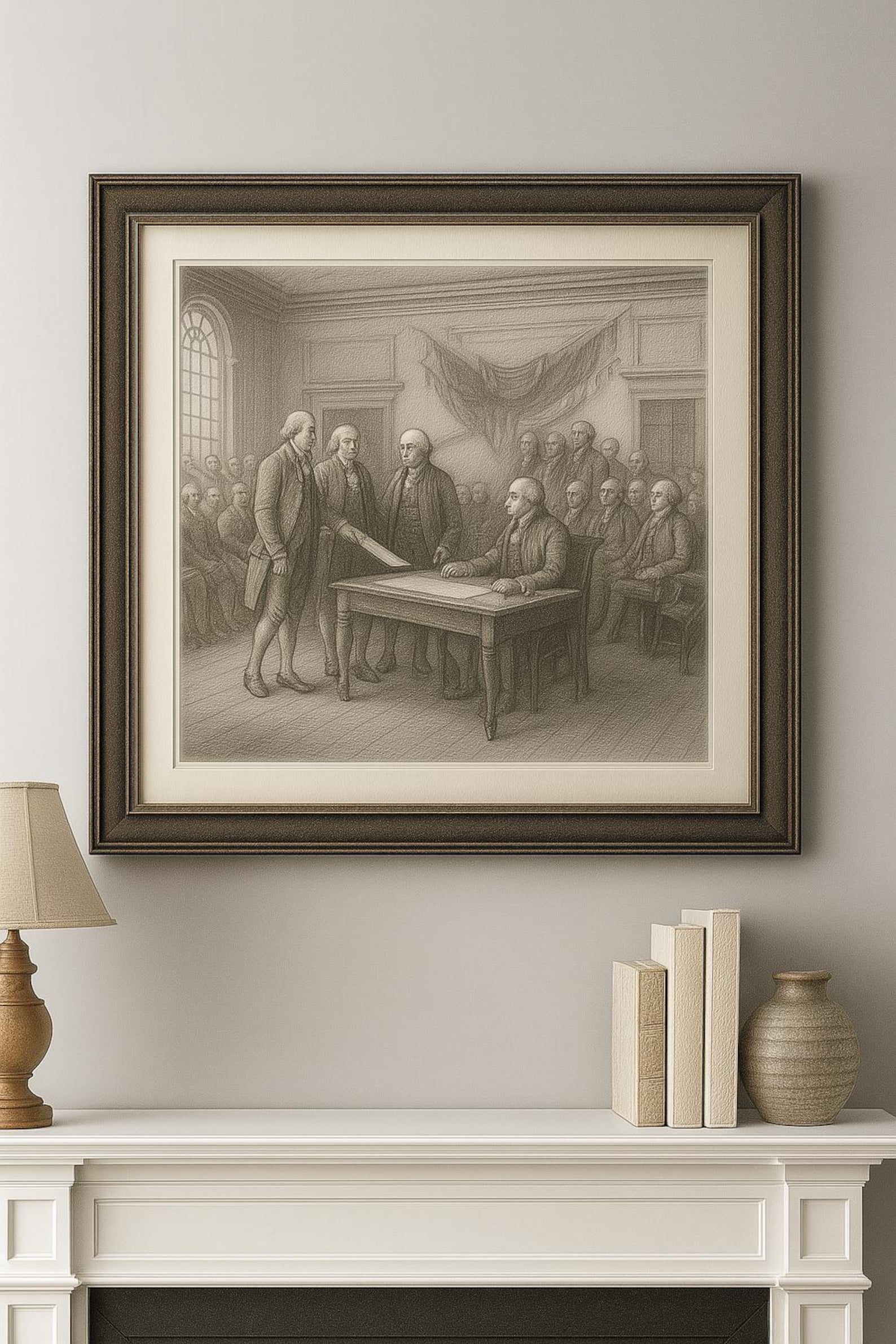 Graphite Pencil Drawing – Signing of the Declaration of Independence ...