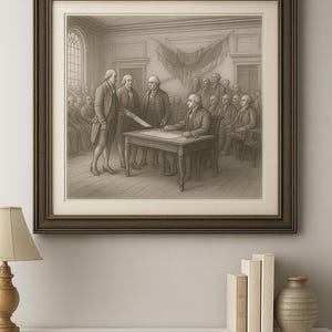 Graphite Pencil Drawing – Signing of the Declaration of Independence ...
