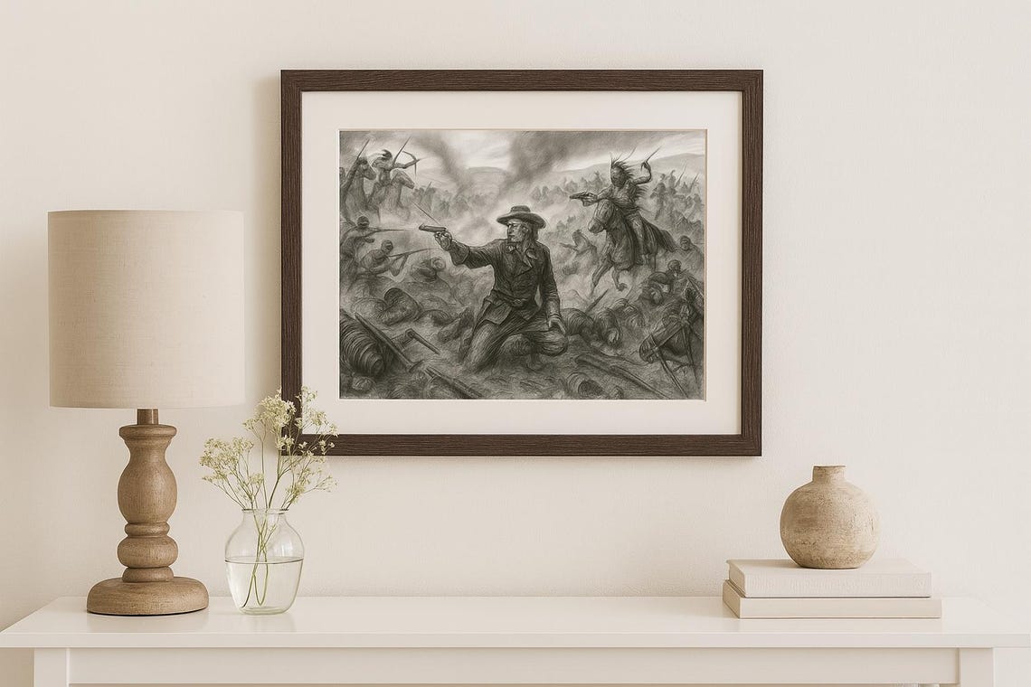 Custer’s Last Stand Graphite Drawing – Battle of Little Bighorn ...