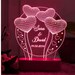 3d Birthday Names Illusion Table Lamp, Heart Light Lamp, Night Lamp ...