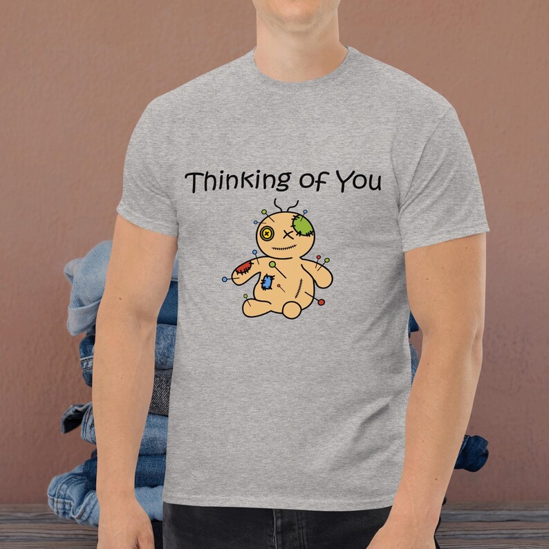 Funny Voodoo Doll T-shirt, Hilarious Cotton Tee, Unisex Casual ...