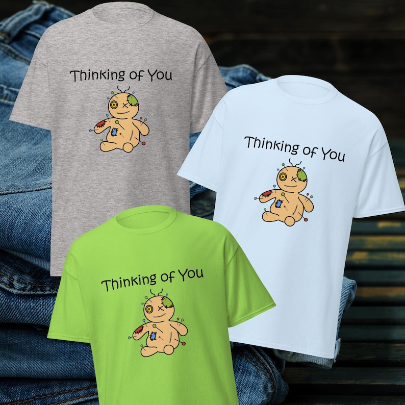 Funny Voodoo Doll T-shirt, Hilarious Cotton Tee, Unisex Casual ...