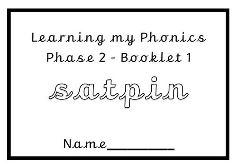 Pre-cursive SATPIN Phase 2 Phonics Booklet 1 - Etsy