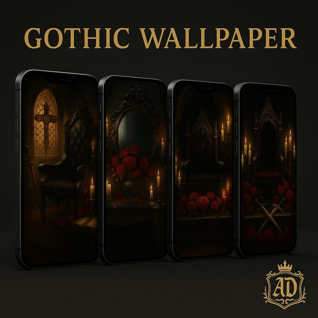 Set of 45 Gothic Dark Wallpaper, Phone Backgrounds, Aesthetic Hd Mobile ...
