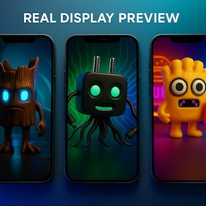 Brainrot Wallpapers Vol. 2 | 5 Surreal 3D Characters | Neon Tech ...