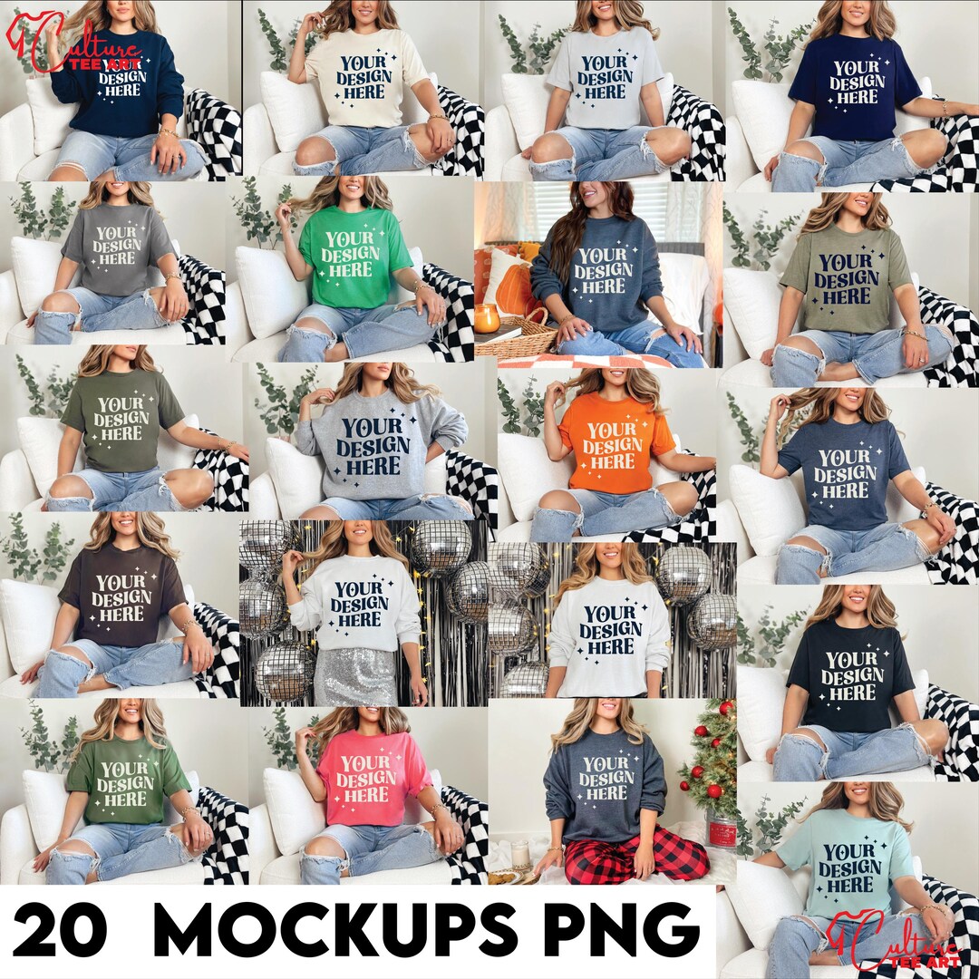 20 High-quality PNG Mockups – Perfect for T-shirt & Apparel Designers ...