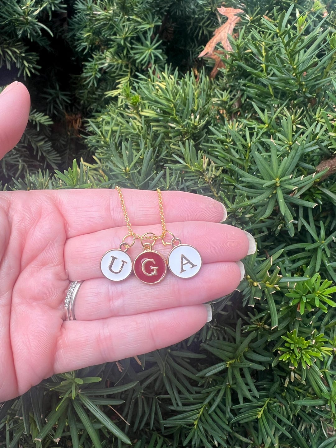 UGA University of Georgia Bulldogs Charm Necklace - Etsy