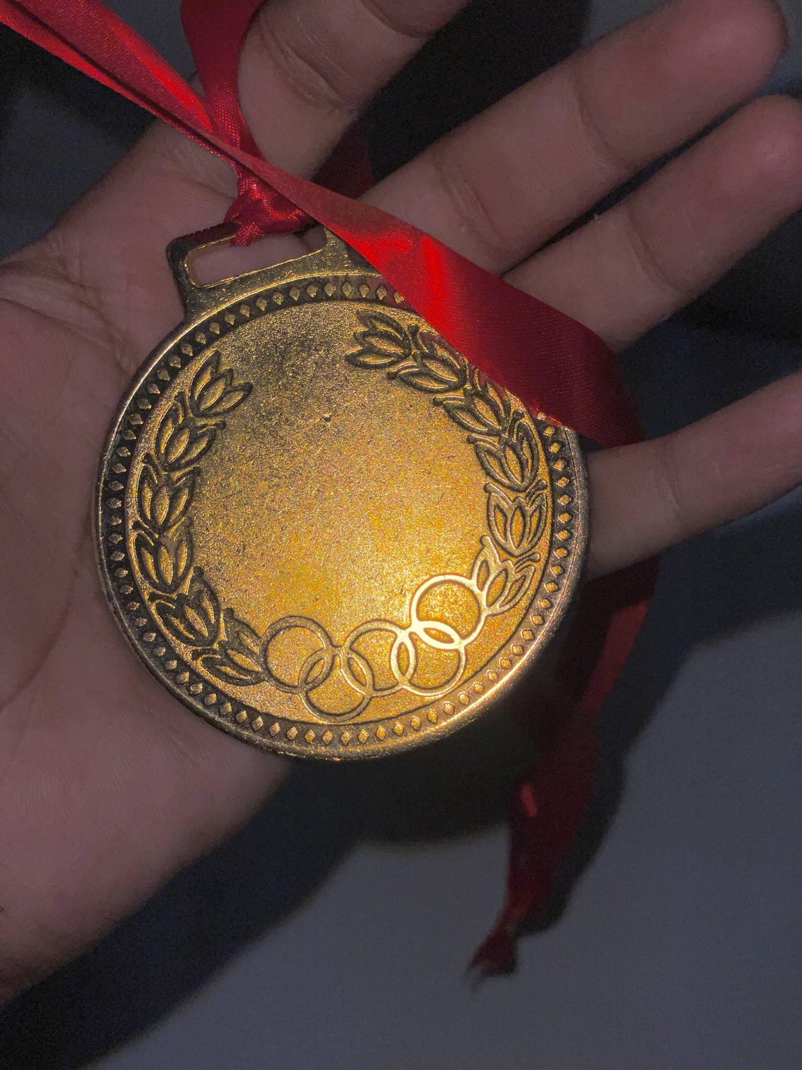 Gold Medal Award Set, 6-piece With Red Ribbons, Olympic-style Design ...