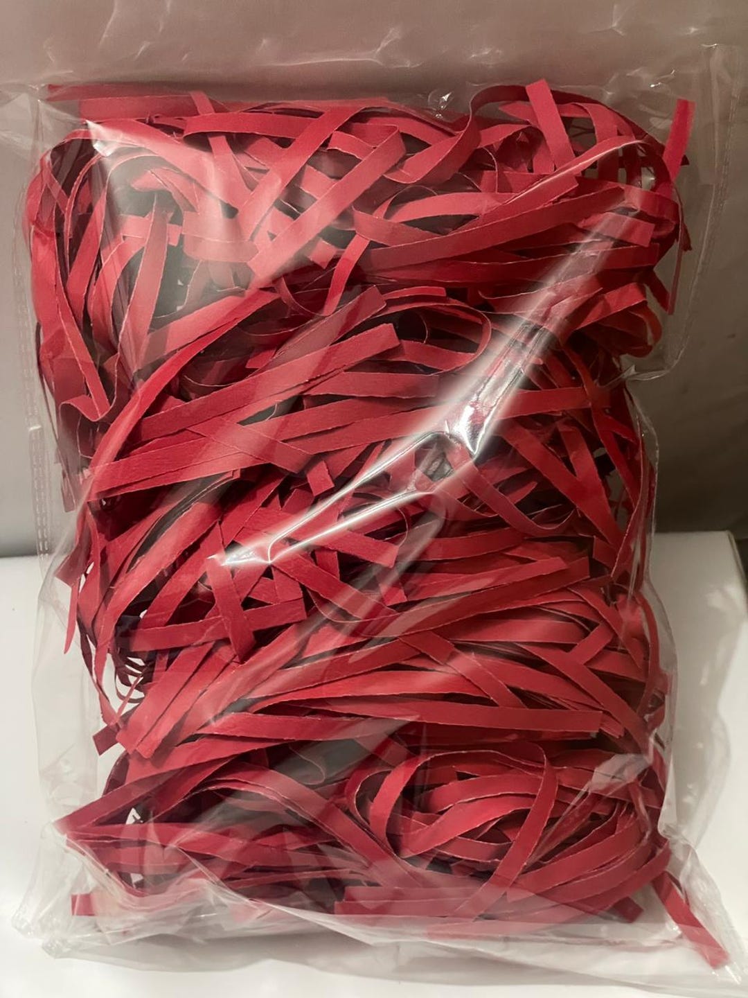 Red Paper Shreds for Gift Packaging, 50g, Decorative Filler for Boxes ...