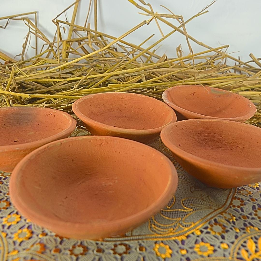 Handmade Terracotta Katori Bowls: Traditional Indian Dining Set - Etsy