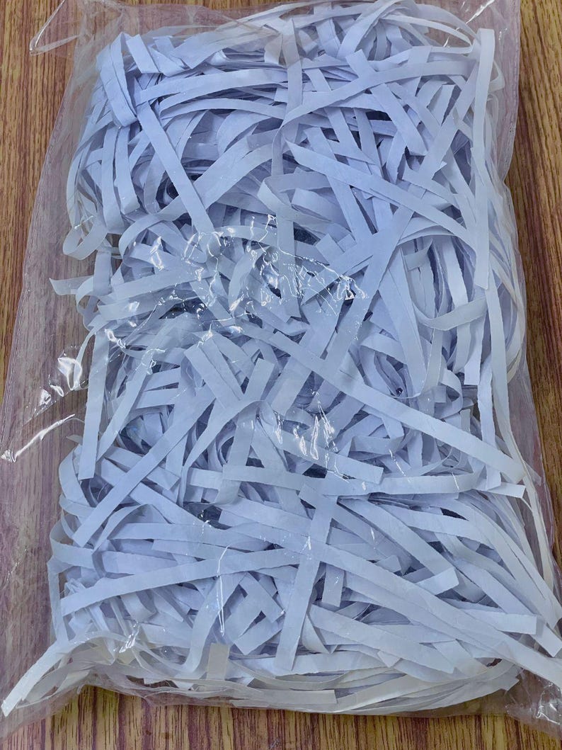White Shredded Paper for Gift Packaging, 200g, Premium Gift Box Filler ...
