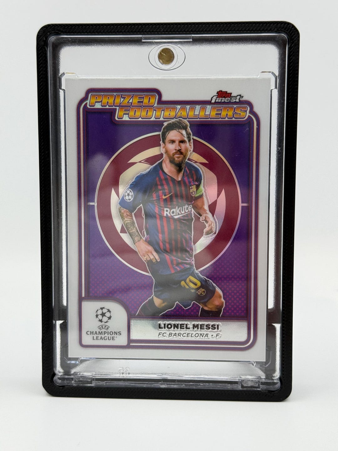 Lionel Messi Topps Prized Footballers Purple Trading Card With Stand ...