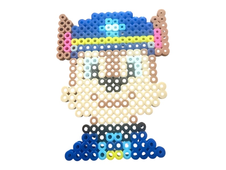 Chase From Paw Patrol Perler Bead Art - Handmade Pixel Dog | Kids' Room ...