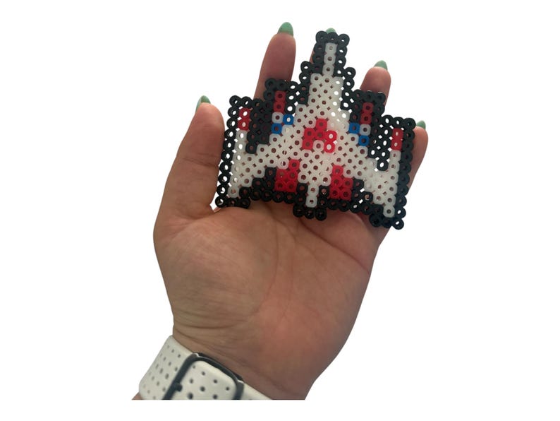 Space Invaders Ship Perler Bead - Handmade Retro Arcade Pixel Art ...