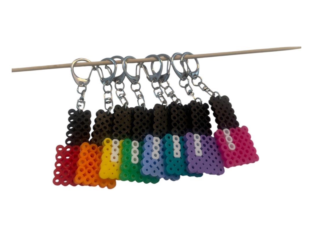 Nail Polish Perler Bead Keychain | Cute Beauty Lover Decor - Etsy