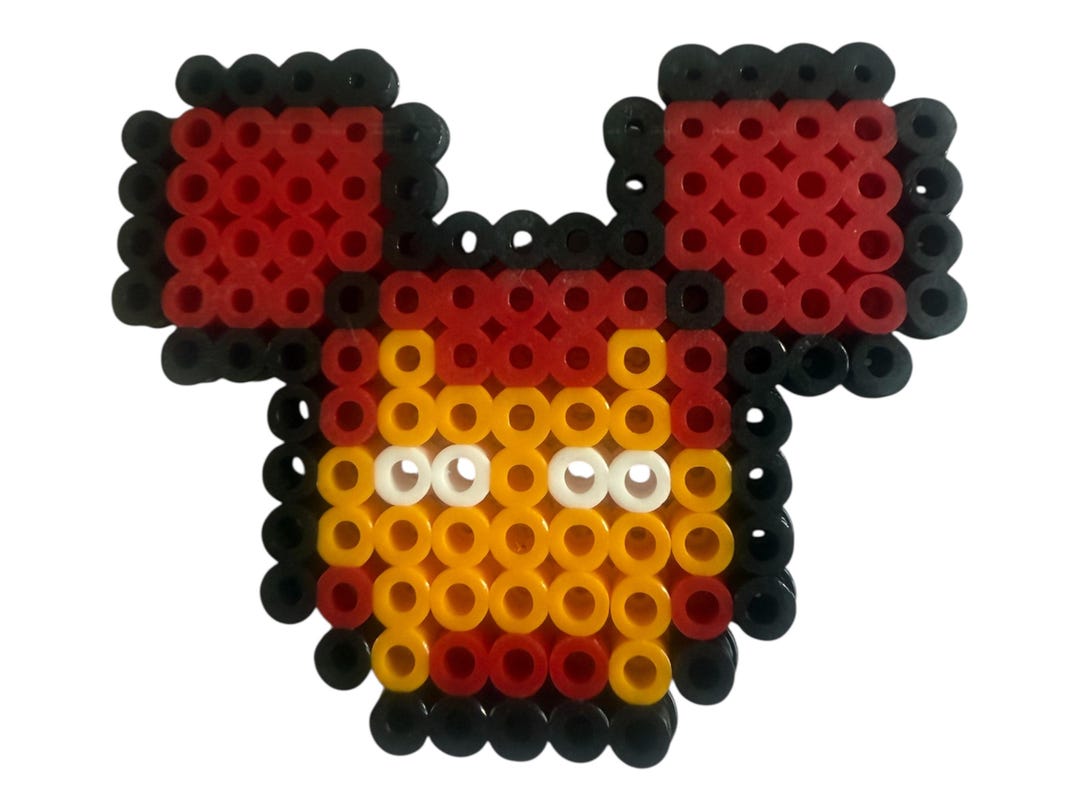 Iron Man Mickey Mouse Perler Bead Art - Unique Superhero & Disney Pixel ...