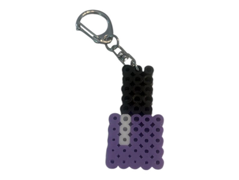 Nail Polish Perler Bead Keychain – Pixel Art Beauty Accessory - Etsy