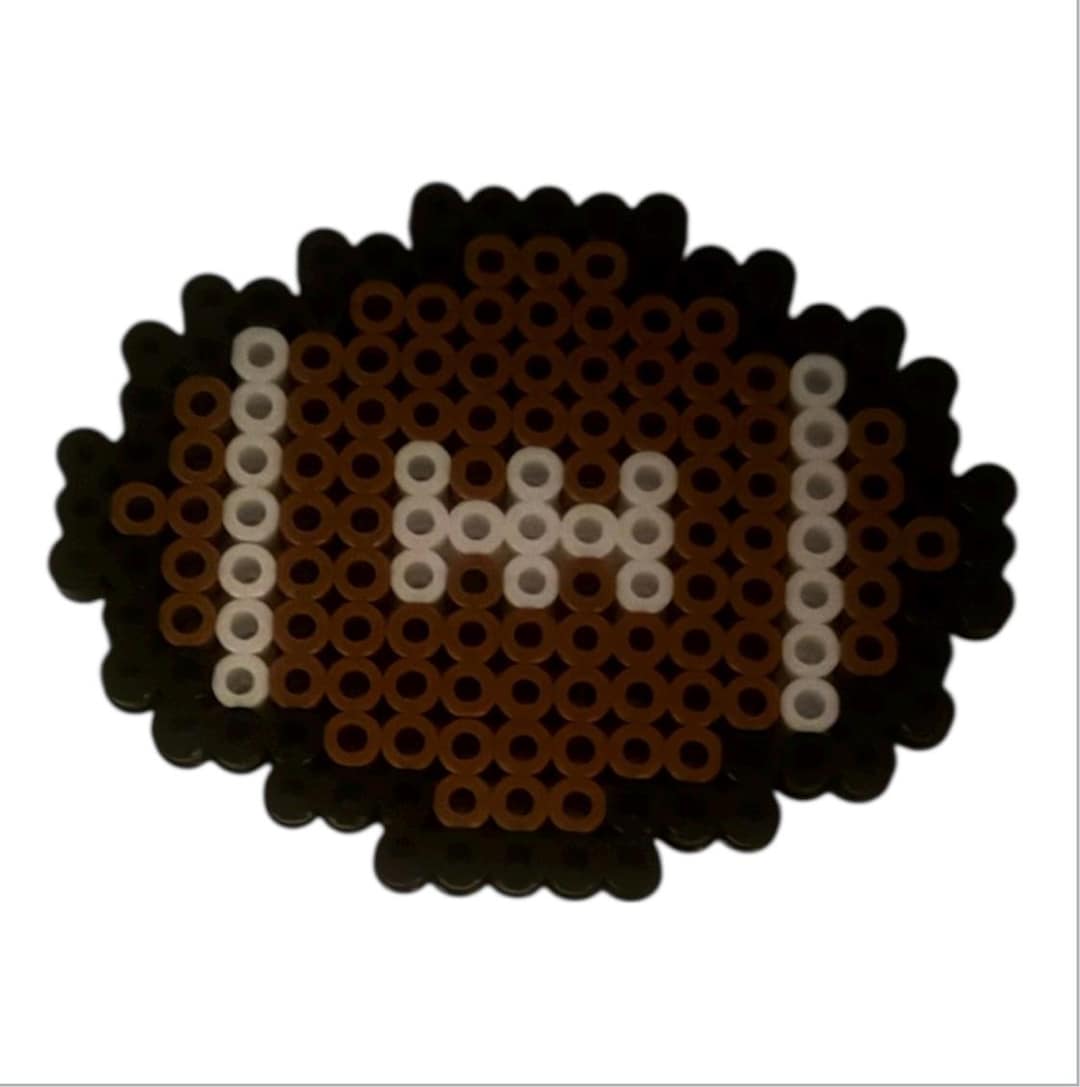 Handmade Football Perler Bead Art | Unique Sports Decor & Gift - Etsy ...