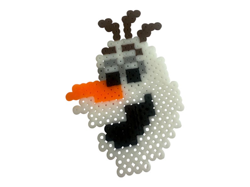 Olaf Perler Bead Art: Handmade Disney Frozen Pixel Craft | Fun Snowman ...
