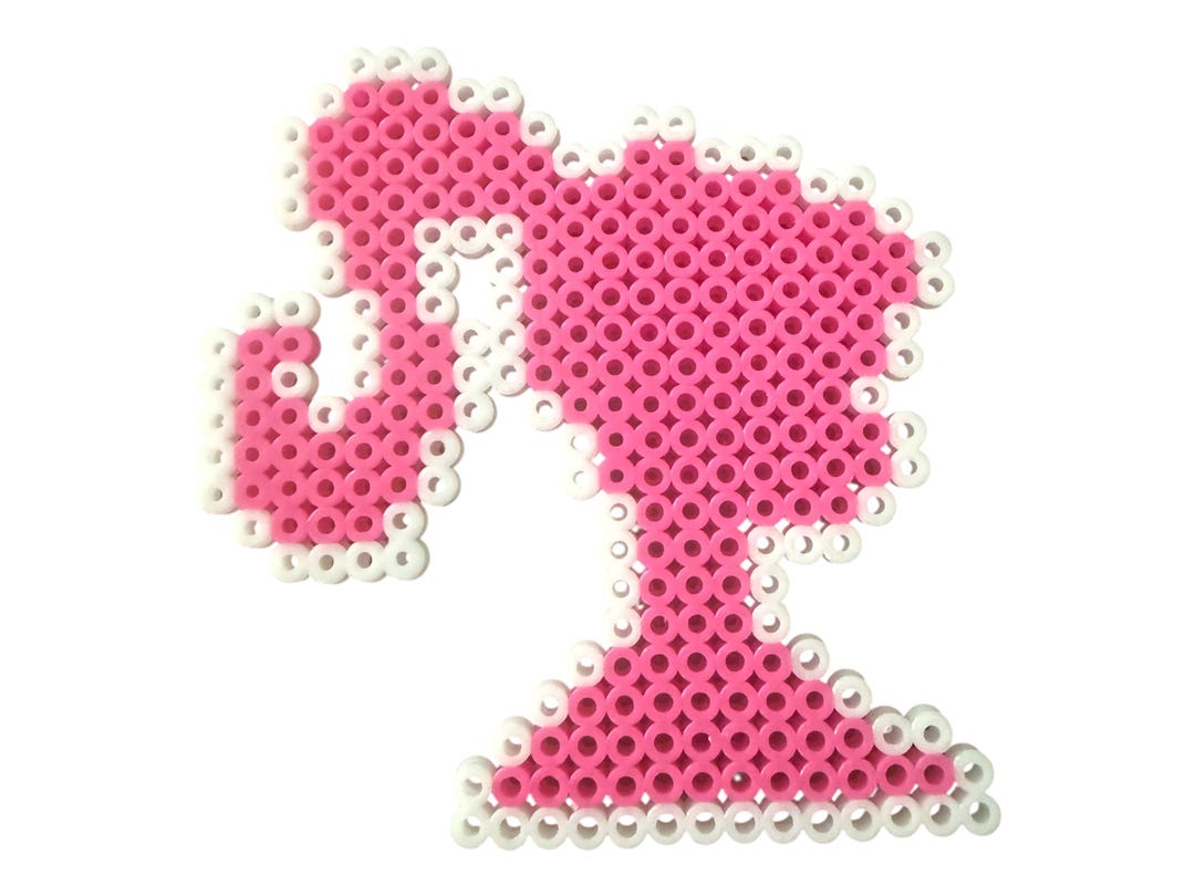 Barbie Logo Perler Bead Art - Handmade Magnet, Keychain - Etsy