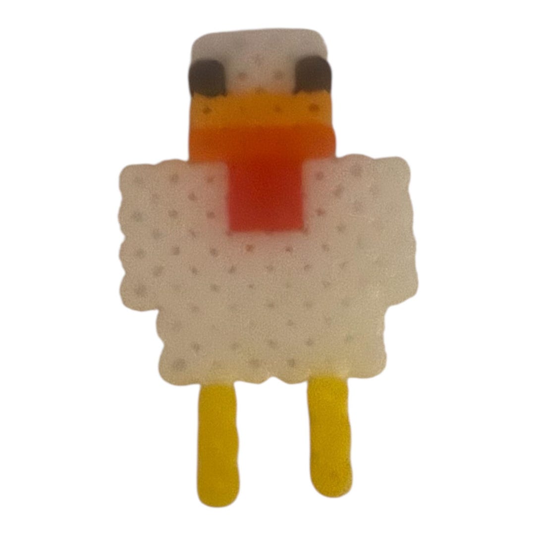 Minecraft Chicken Perler Bead Art – Pixelated Chicken Character Craft ...