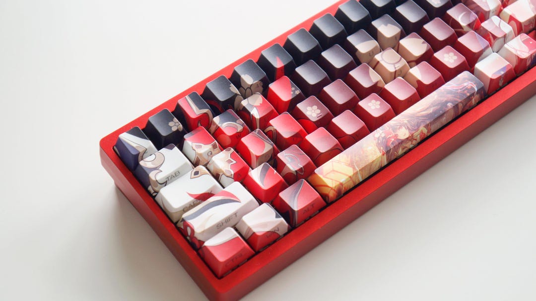 Sparkle HSR Keycap Set – Anime Crimson PBT, 120-key - Etsy