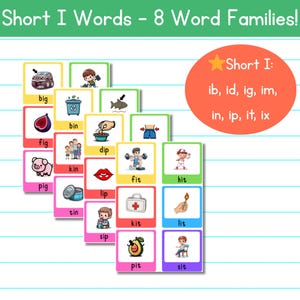 CVC Flashcards With Pictures – 162 Phonics Cards for Short A, E, I, O ...