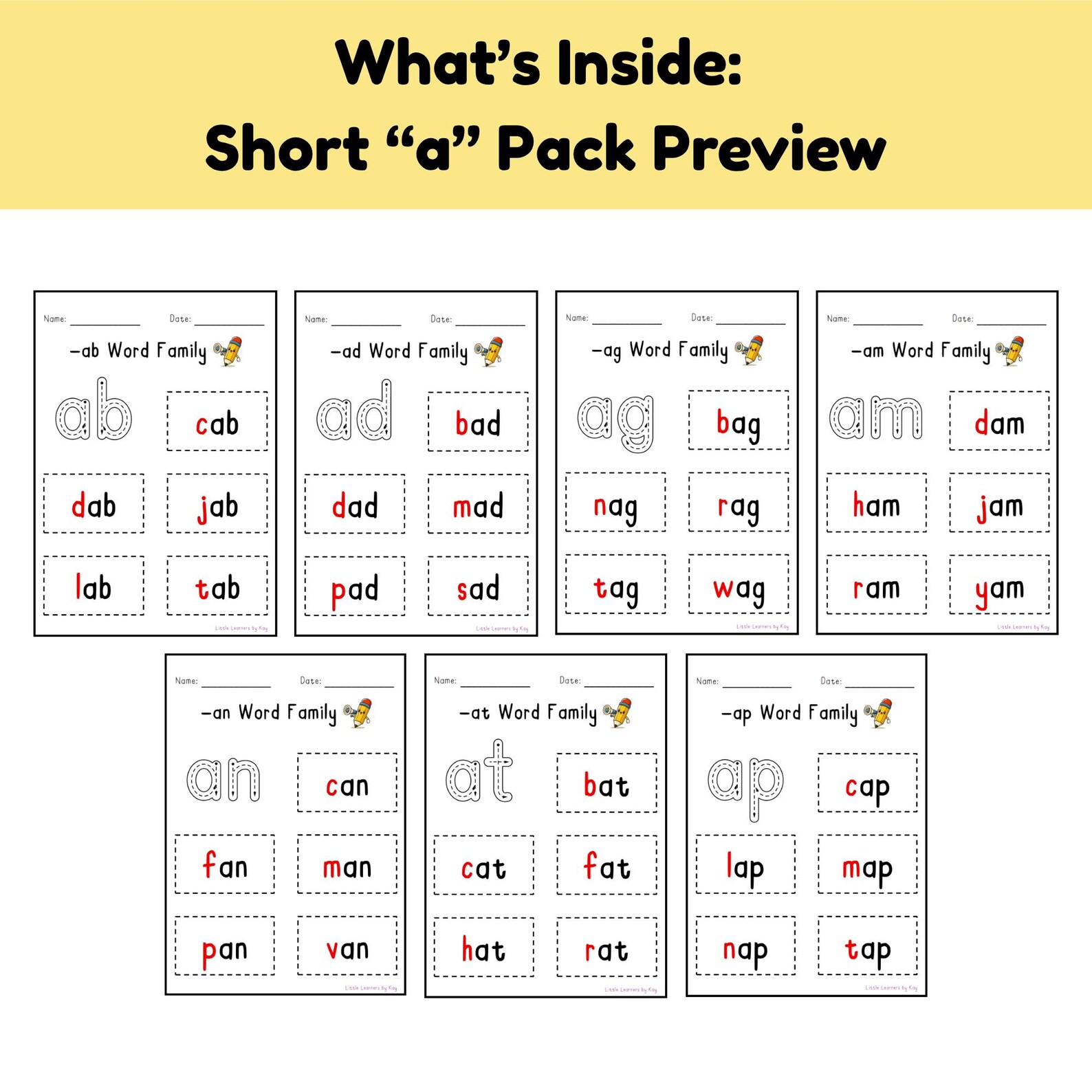Printable CVC Word Flashcards | 141 Cards With All Vowel Sounds ...