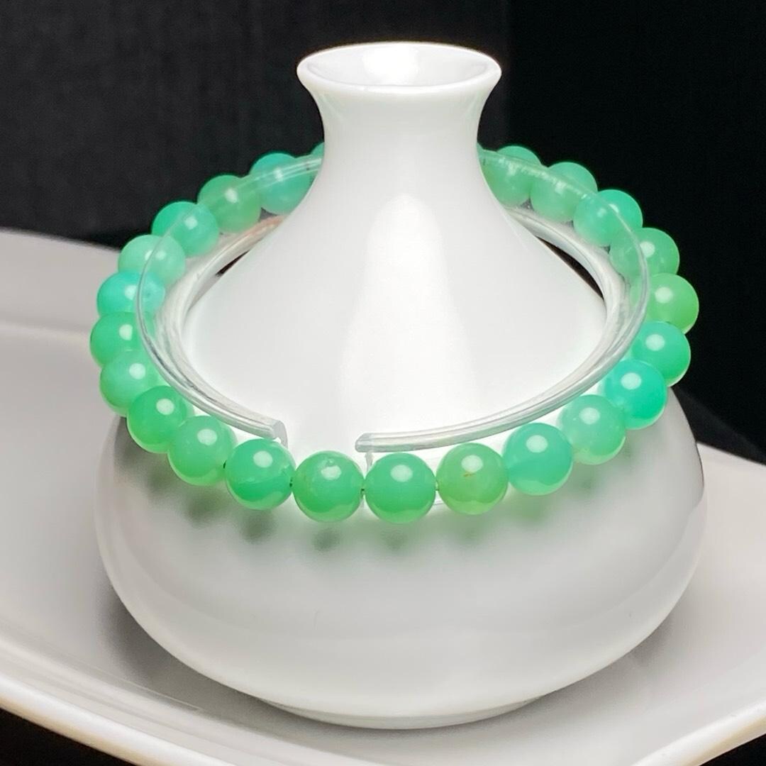 Natural Australian Jade Bracelet 7.3mm Beads, Healing Crystal Jewelry ...