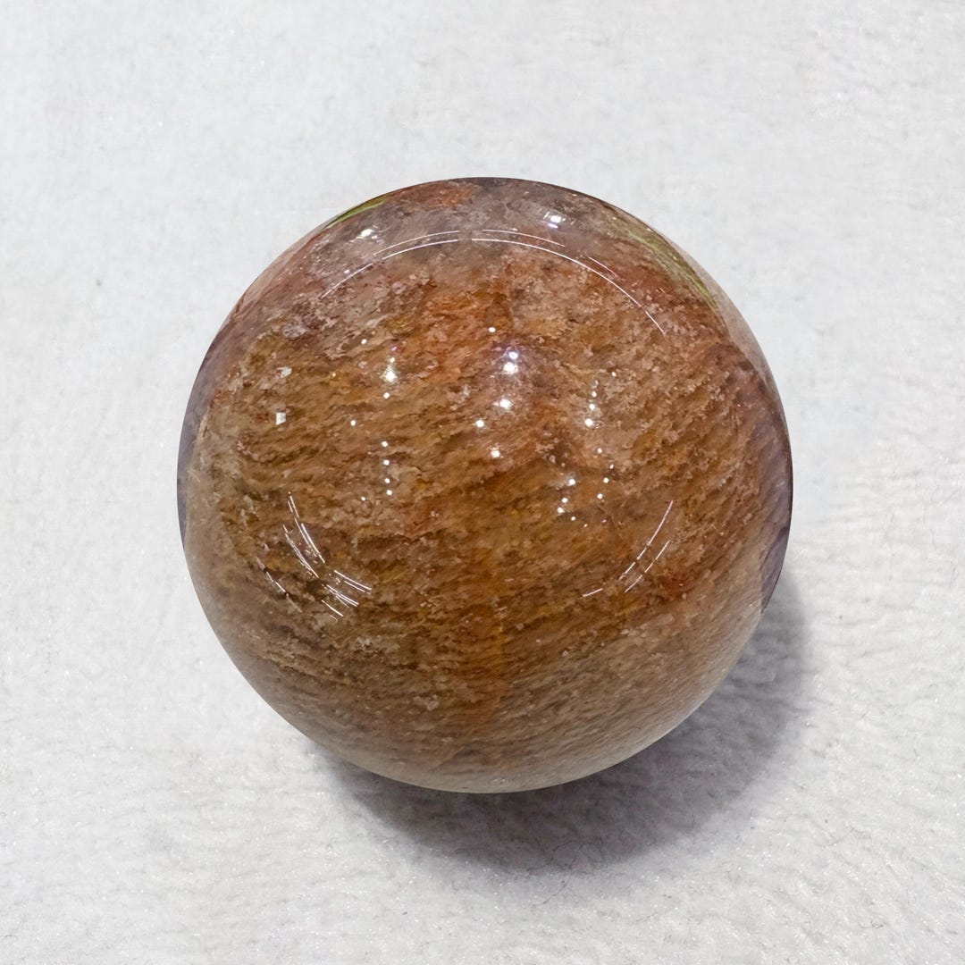 Phantom Quartz Sphere | Layered Ghost Crystal Ball | Growth & Spiritual ...