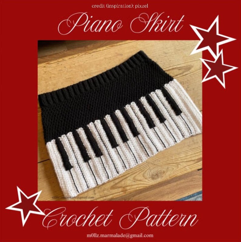 Piano Skirt Crochet Pattern - Etsy