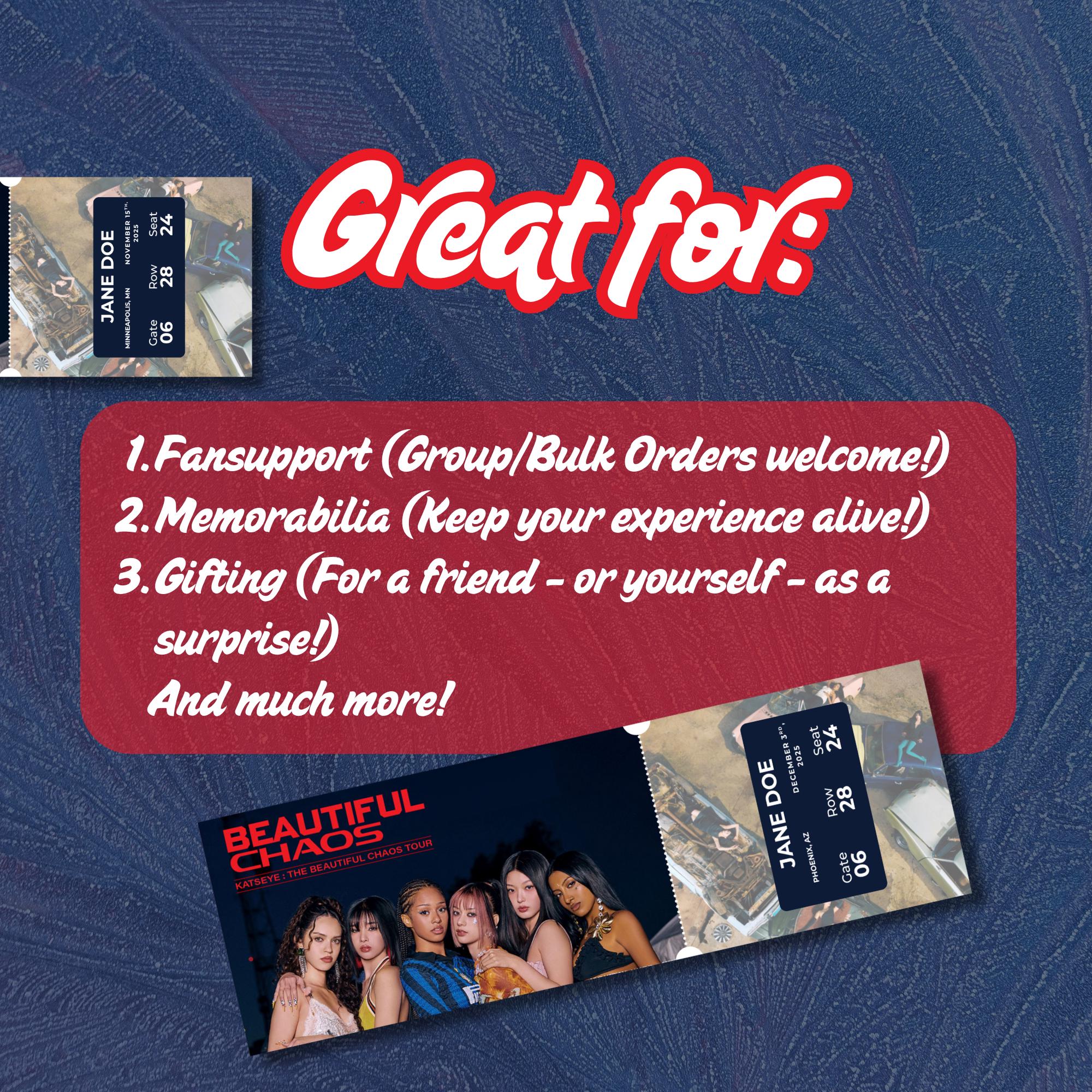 KATSEYE Beautiful Chaos Tour Ticket | Custom Printable Souvenir ...