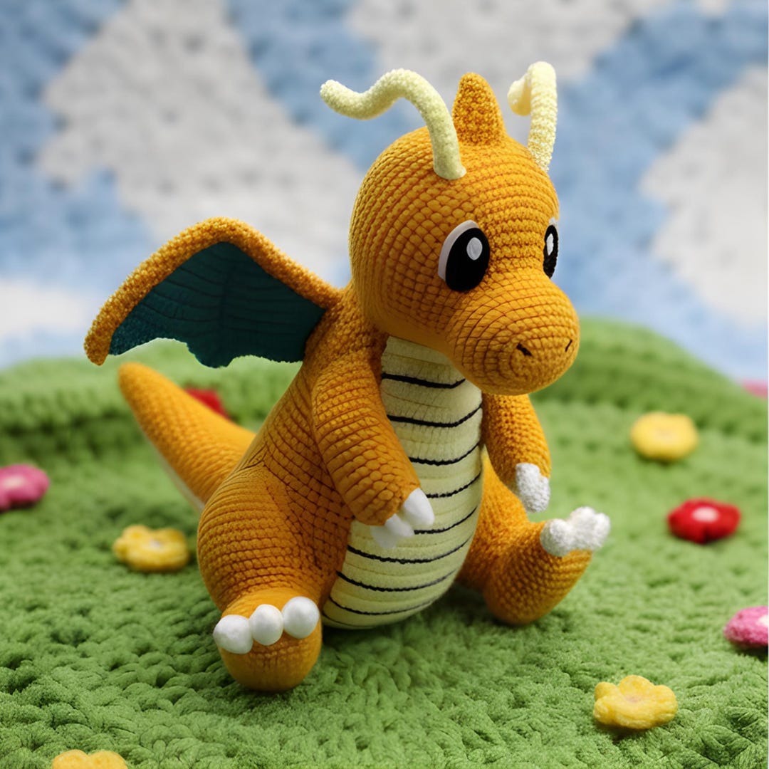 Dragonite Pokemon Crochet Pattern - Children Toy | DIY - Etsy