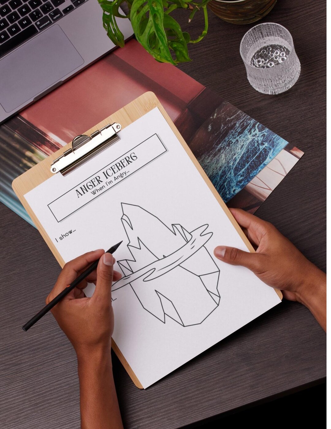 Anger Iceberg - Fillable PDF Worksheet - Etsy