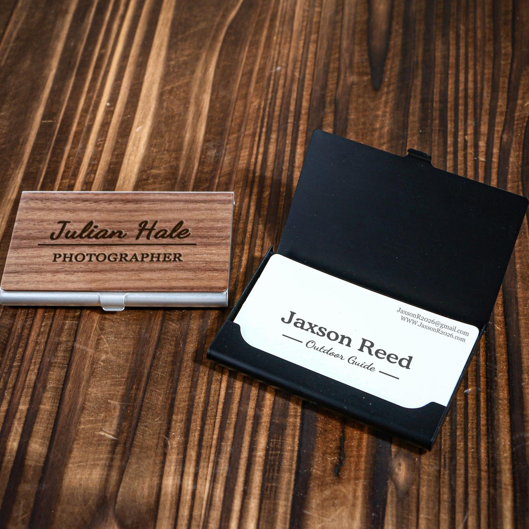 Personalized Wooden Business Card Holder,custom Business Card Holder ...